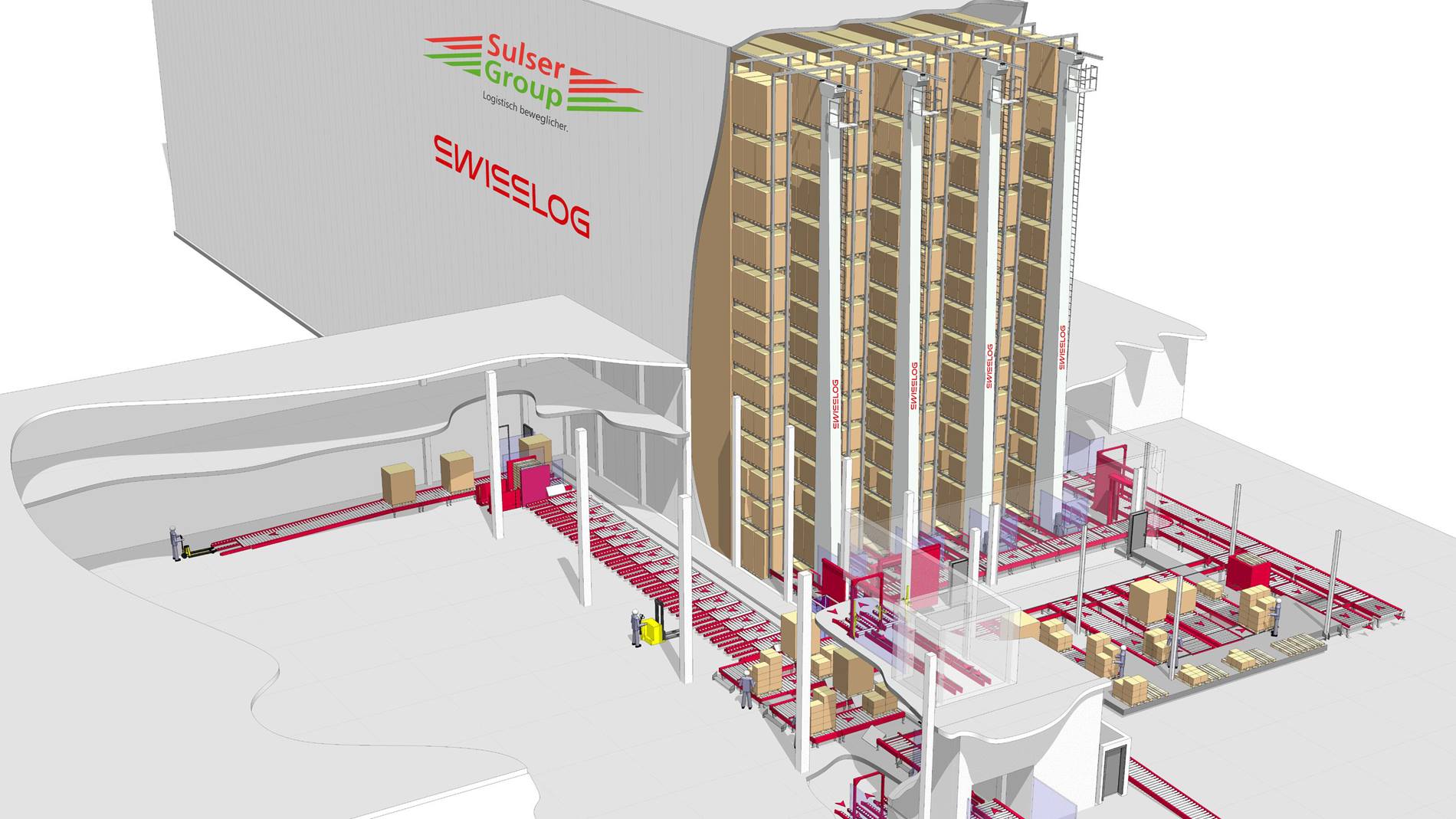 Automated High Bay Warehouse for Pallets - Swisslog